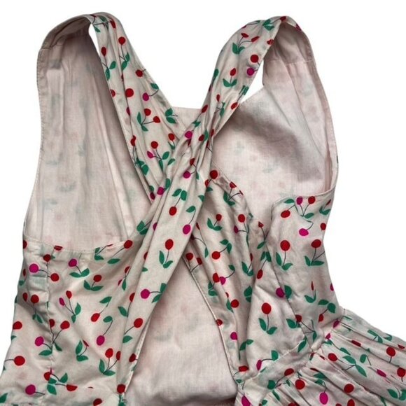 Mini Boden | Dresses | Mini Boden Pink Cherry Print Cross Back Dress ...